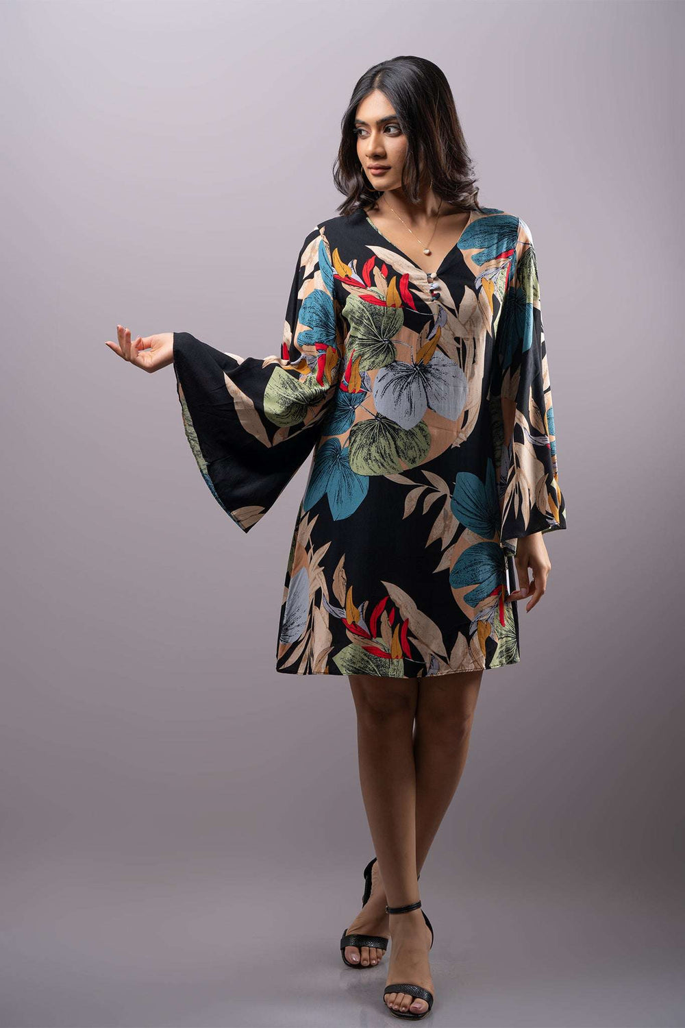 Printed Buttoned Melodia Shirt - Kirsche | Women's Clothing Store in ...